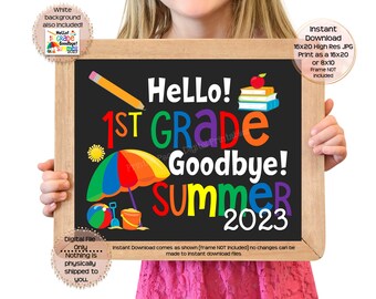 1st Day of School Sign First Day of 3rd Grade Sign 2023 2024 3rd Grade ...