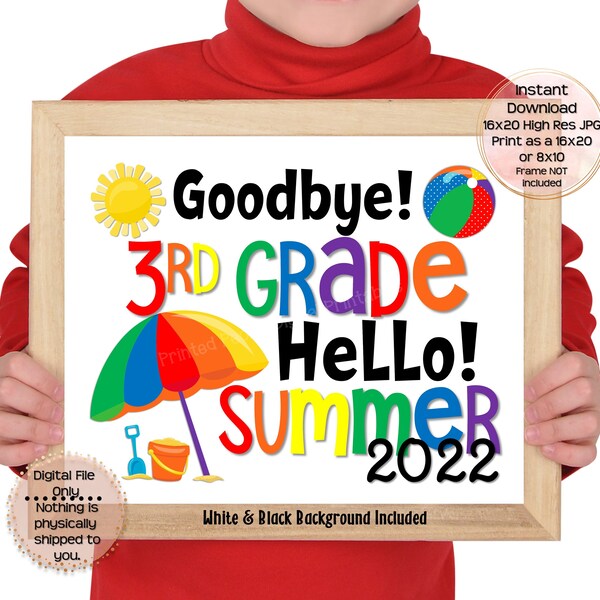 Hello Third Grade Sign - Etsy