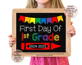 First Day of Senior Year Printable Sign First Day of School Sign 12th ...