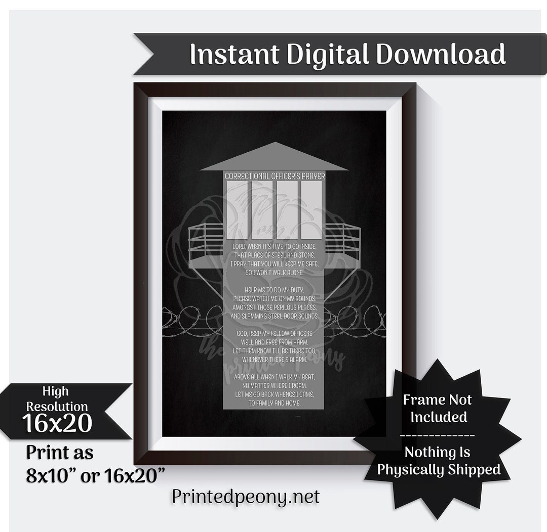 Correctional Officer Gift Chalkboard Gift for CO Gift Correctional ...