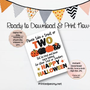 Halloween Printable Candy Bowl Sign Take Two Printable Instant Digital ...