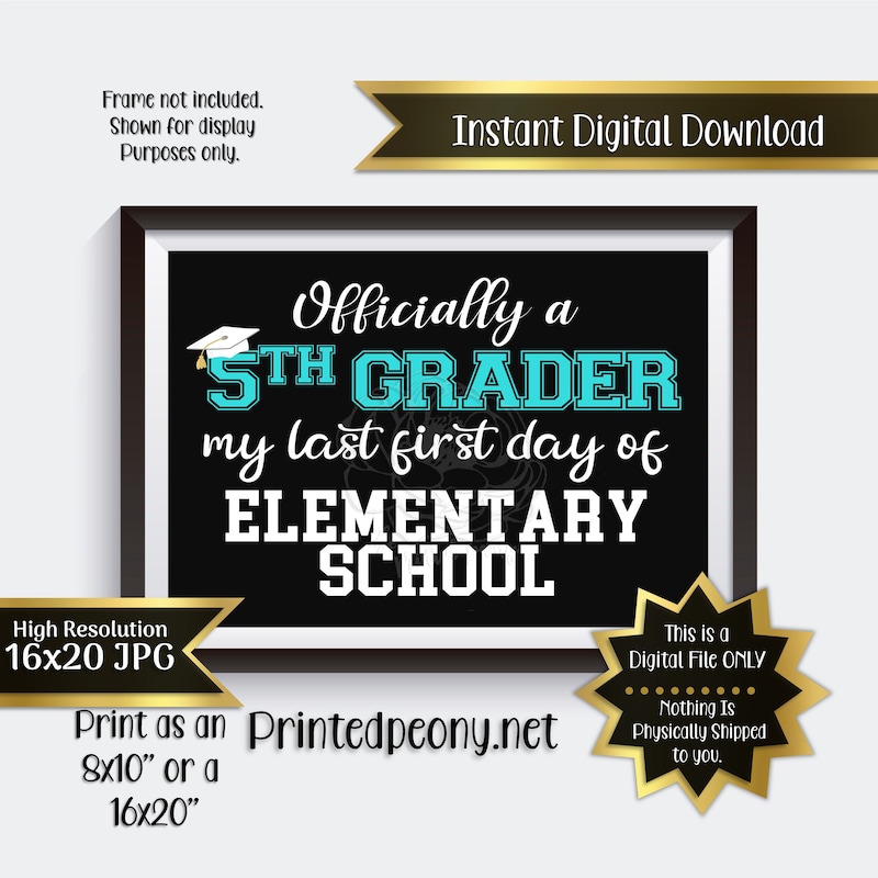5th Grade Sign - Etsy