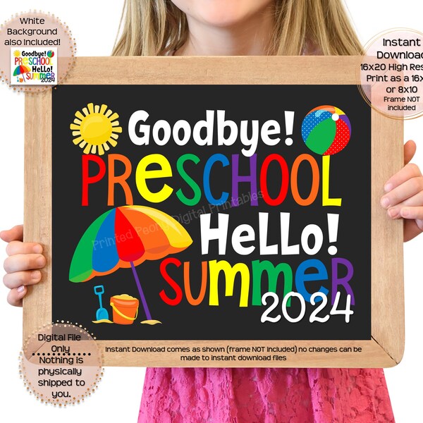 Preschool Sign - Etsy