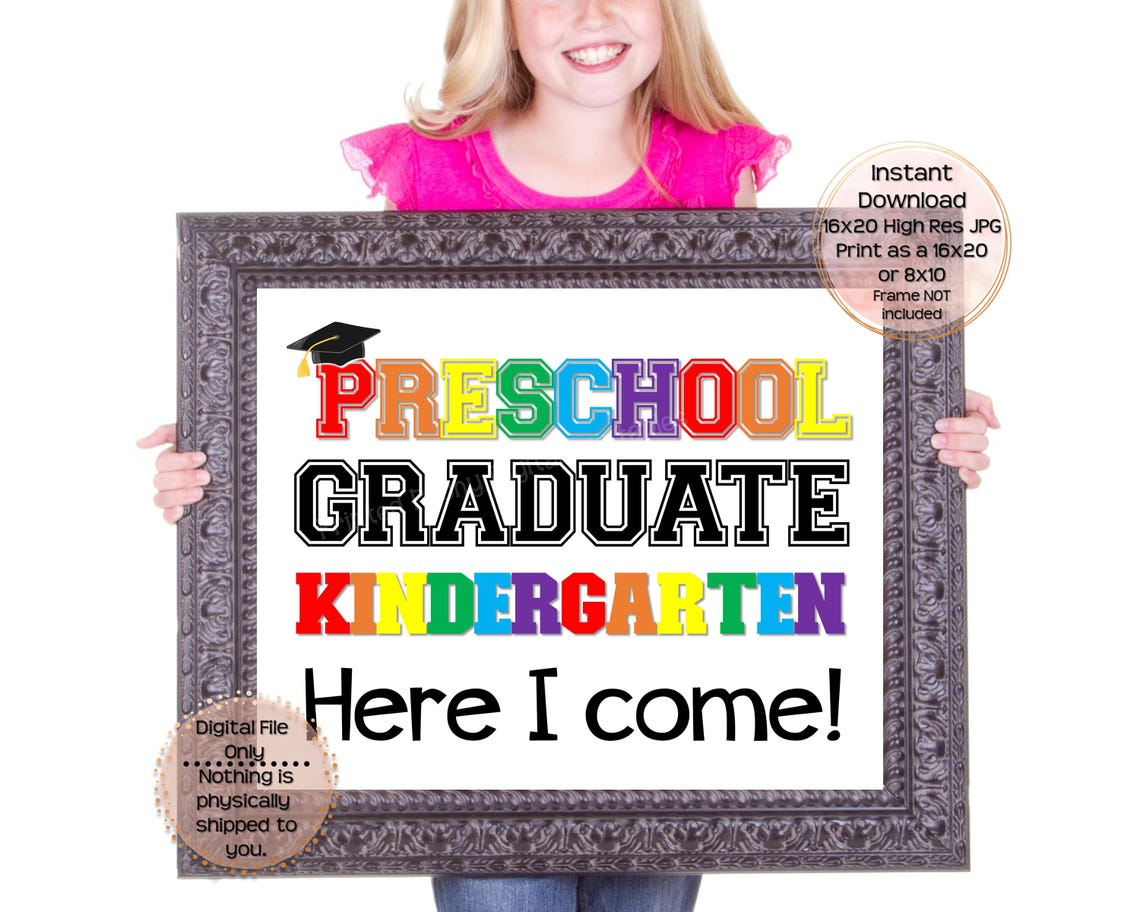 Last Day of Preschool Printable Sign End of School Sign Preschool Photo ...