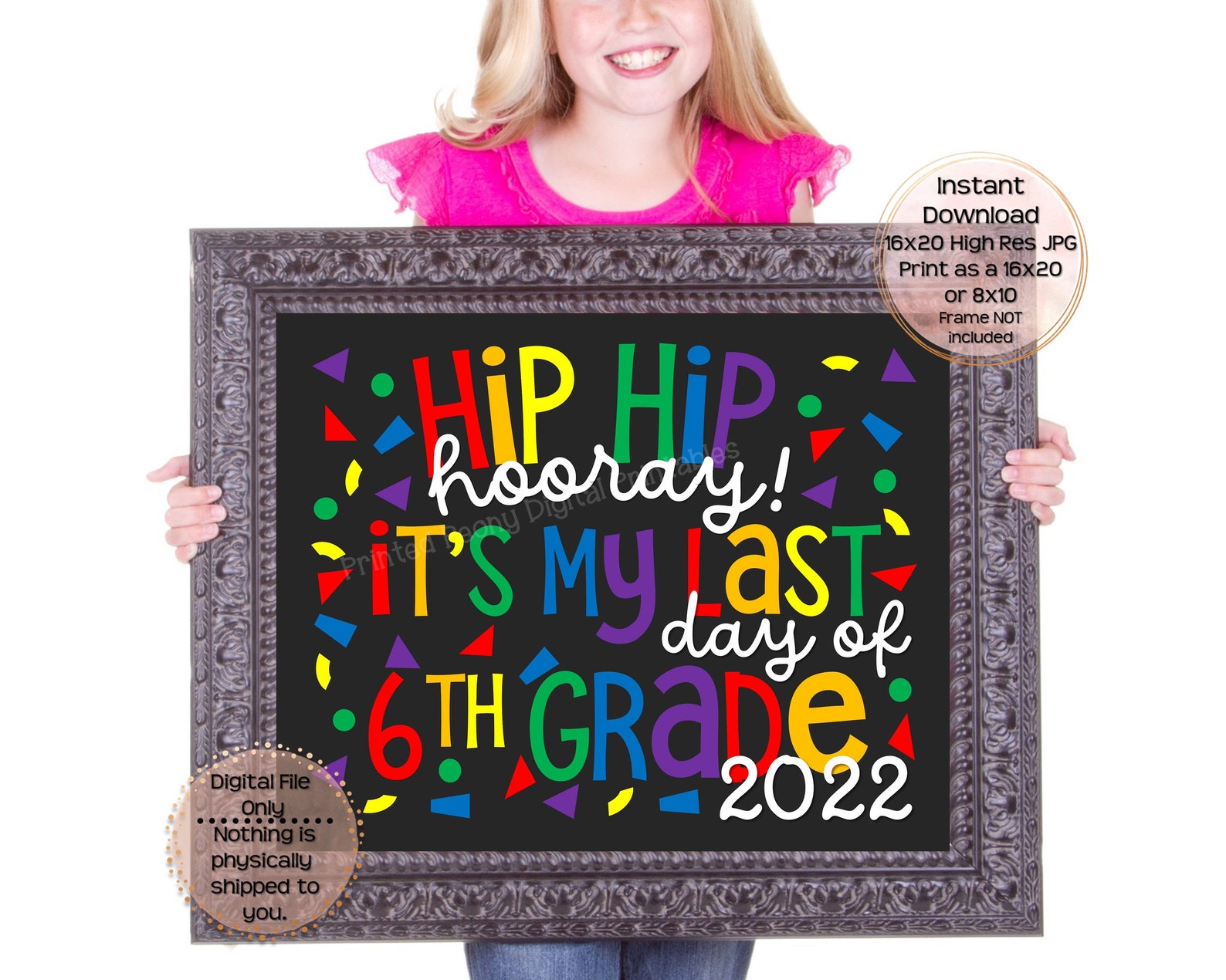 Last Day of First Grade Printable Sign End of School Sign 1st | Etsy