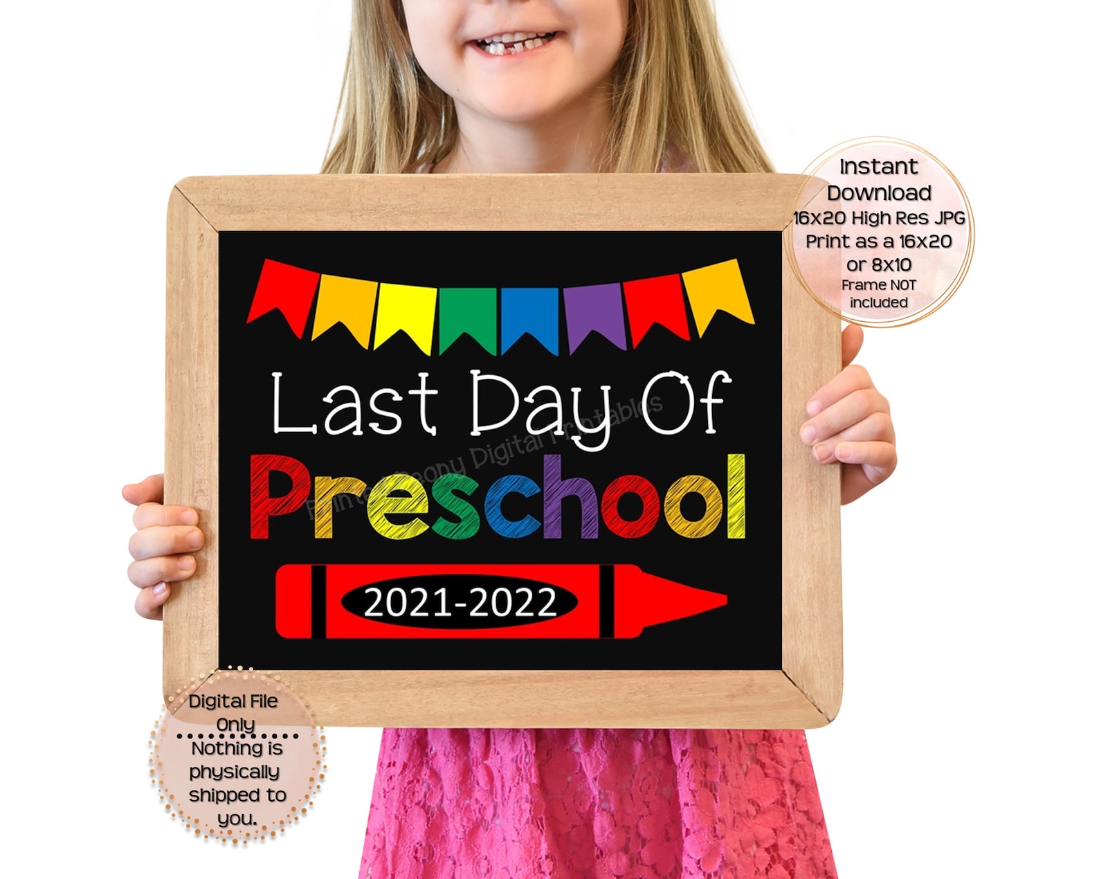 Last Day of Preschool Printable Sign End of School Sign Pre-k - Etsy