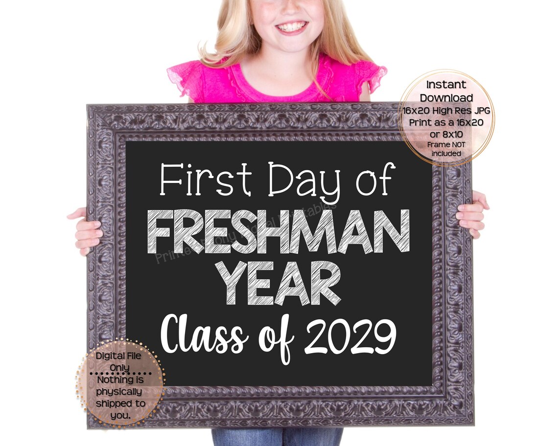 First Day of Ninth Grade Printable Sign First Day of School Sign 9th ...