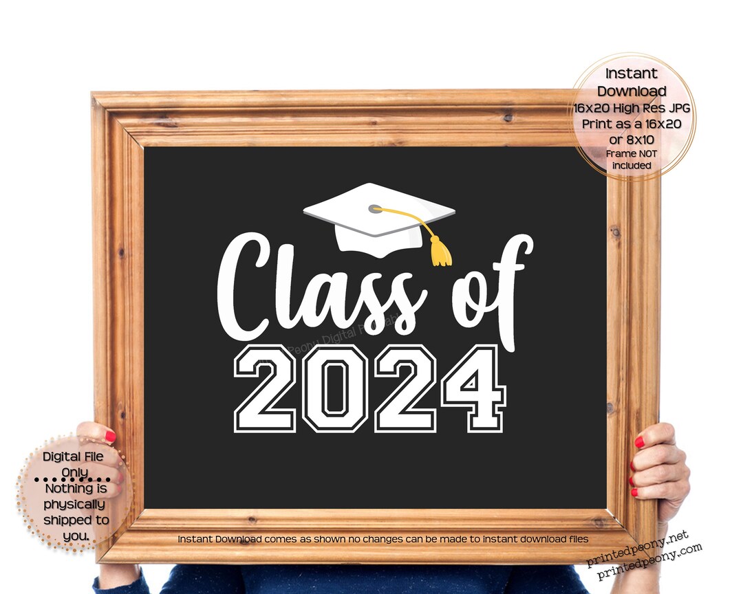 Printable Graduation Sign Graduation Party Decoration Senior 2024 ...