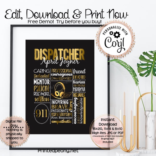 911 Dispatcher Sign - Etsy