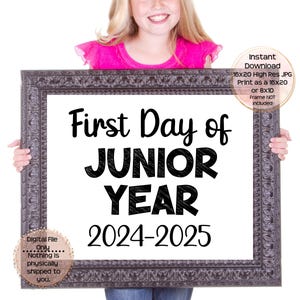 First Day of Eleventh Grade Printable Sign First Day of School Sign ...