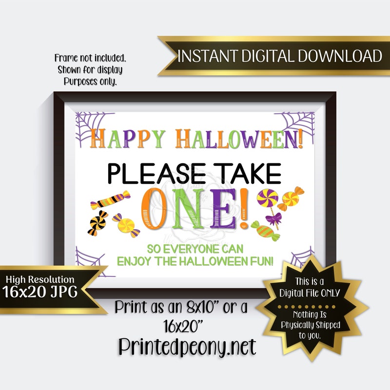 Halloween Candy Sign - Etsy