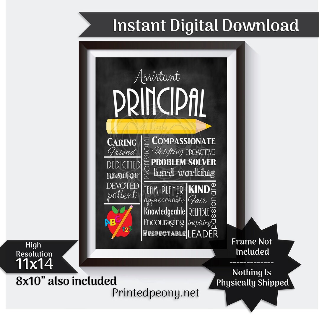 Principal Gift Chalkboard Gift for Boss Thank You Gift Teacher Mentor ...