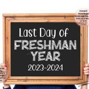 Last Day of Ninth Grade Printable Sign Last Day of School Sign 9th ...