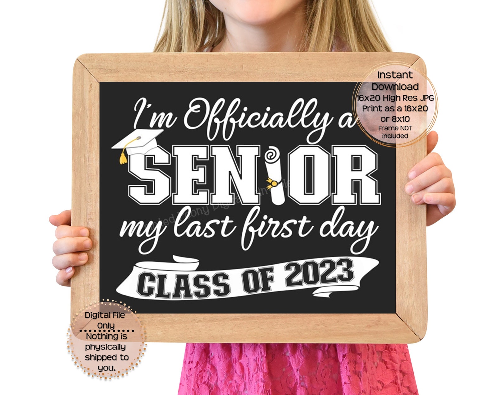 First Day of Senior Year Printable Sign First Day of School - Etsy