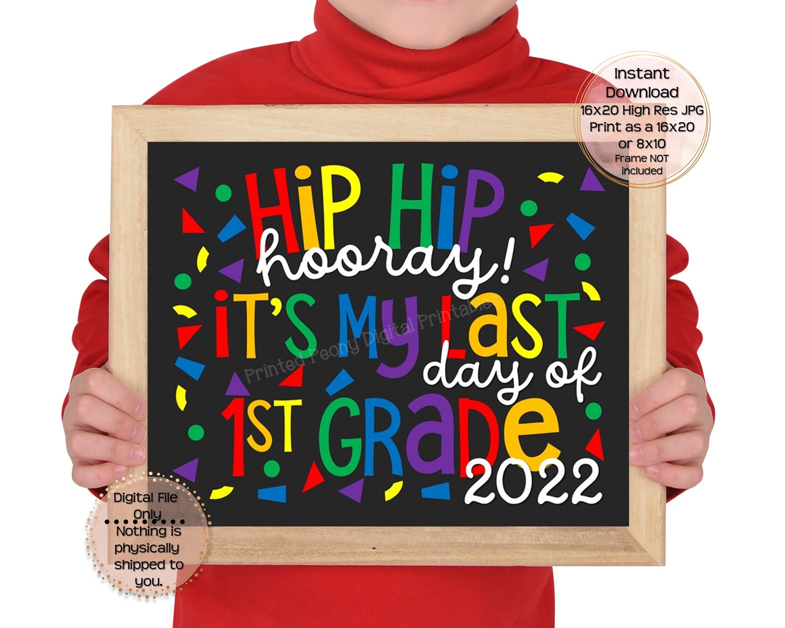 Last Day of First Grade Printable Sign End of School Sign 1st | Etsy