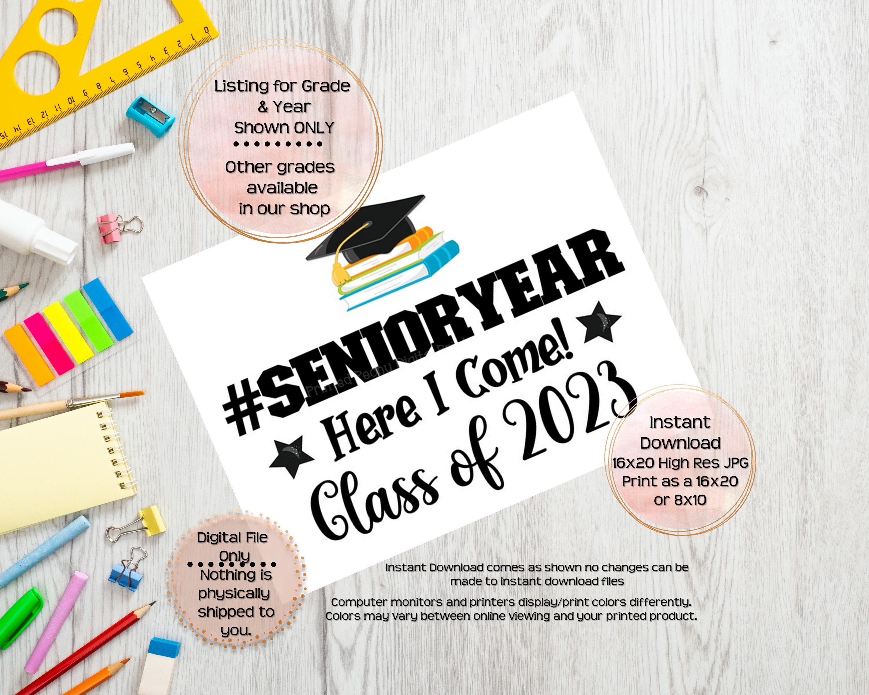 Last Day of Junior Year Printable Sign Last Day of School Sign - Etsy