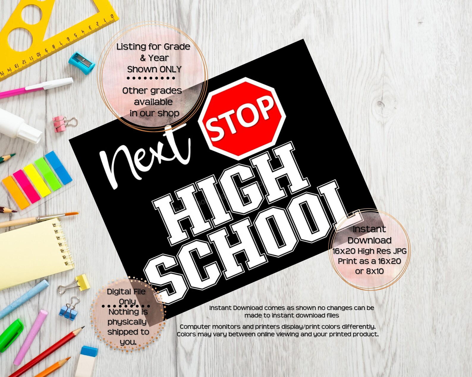 Last Day of Eighth Grade Printable Sign End of School Sign 8th - Etsy