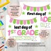 First Day of First Grade Printable Sign End of School Sign 1st Grade ...
