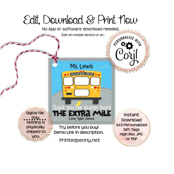 Teacher Thank You for Going the Extra Mile - Etsy