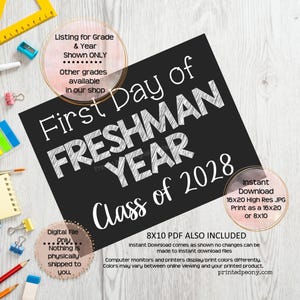 First Day of Ninth Grade Printable Sign First Day of School Sign 9th ...