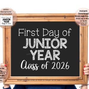 First Day of Eleventh Grade Printable Sign First Day of School Sign ...