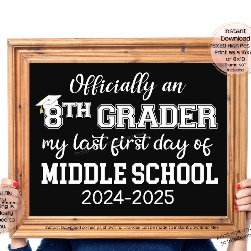 First Day of 8th Grade - Etsy