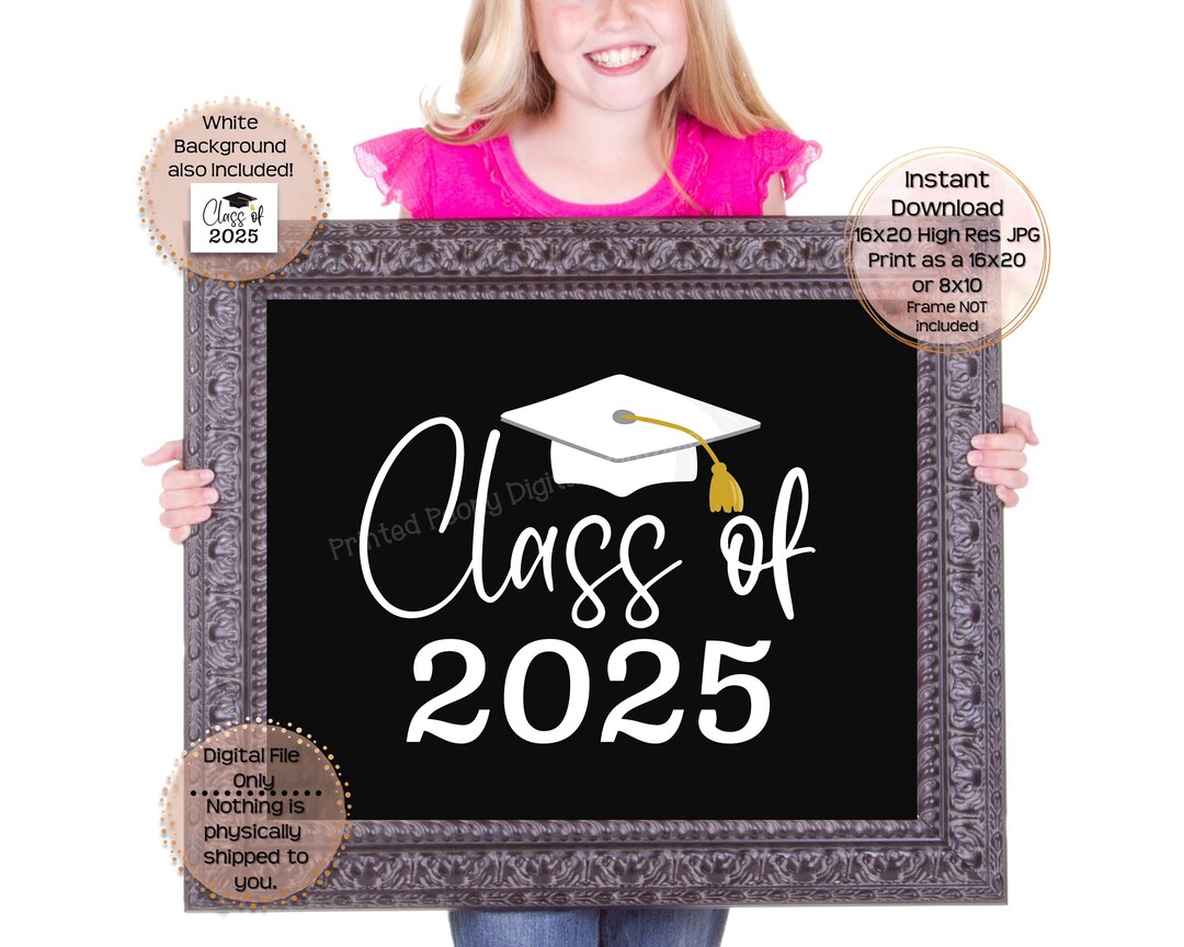 Printable Graduation Sign Graduation Party Decoration Senior 2025 ...