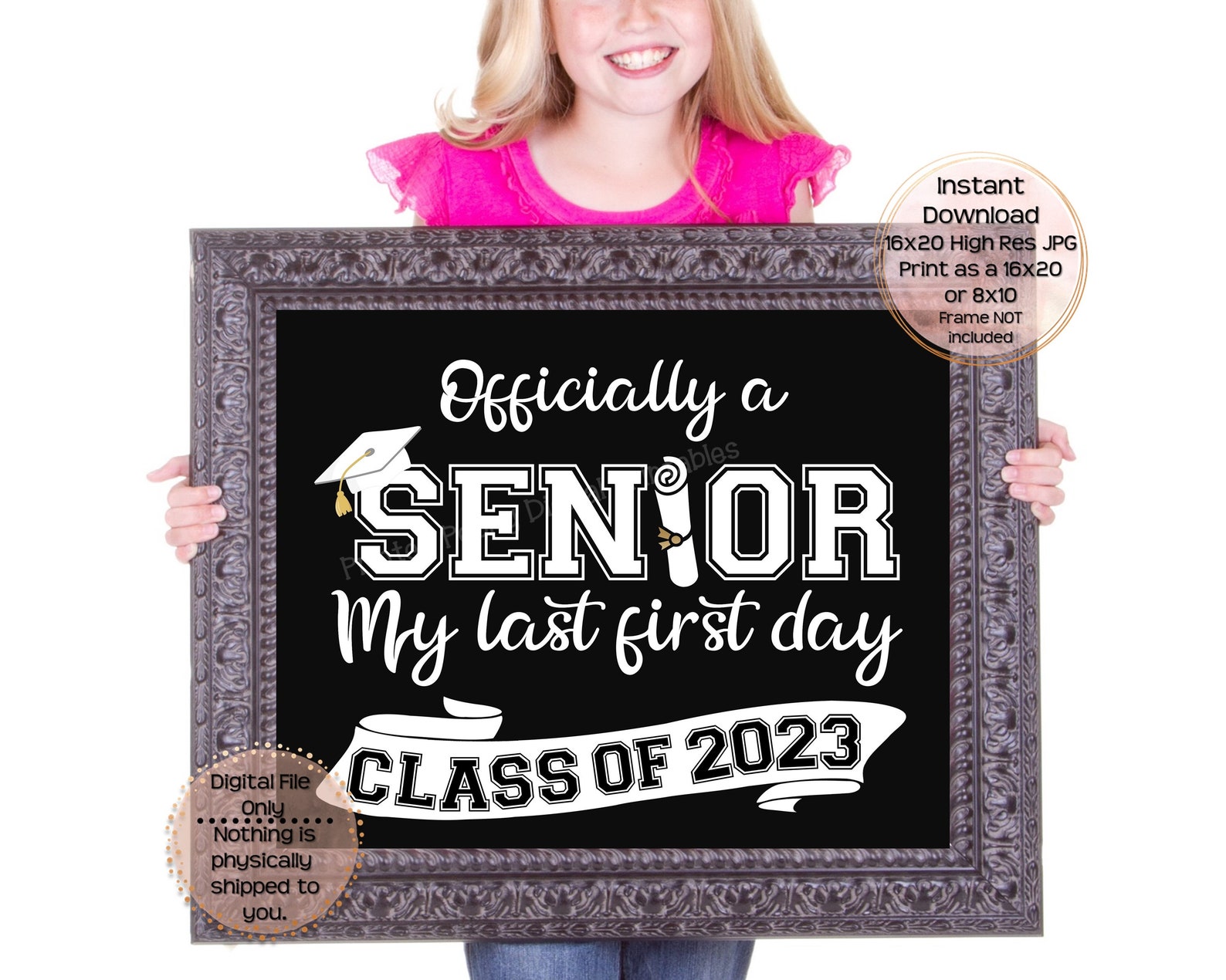 First Day of Senior Year Printable Sign First Day of School - Etsy