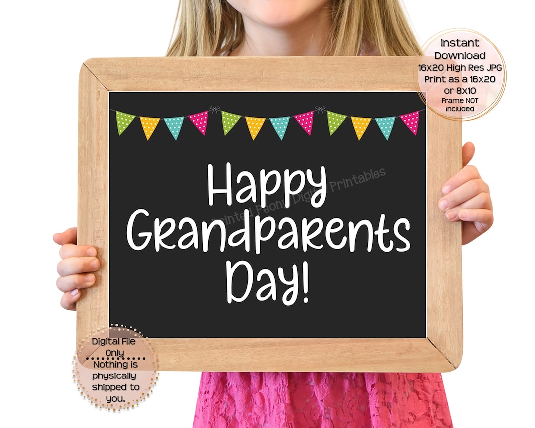 Happy Grandparents Day Photo Prop Happy Grandparents Day Printable ...