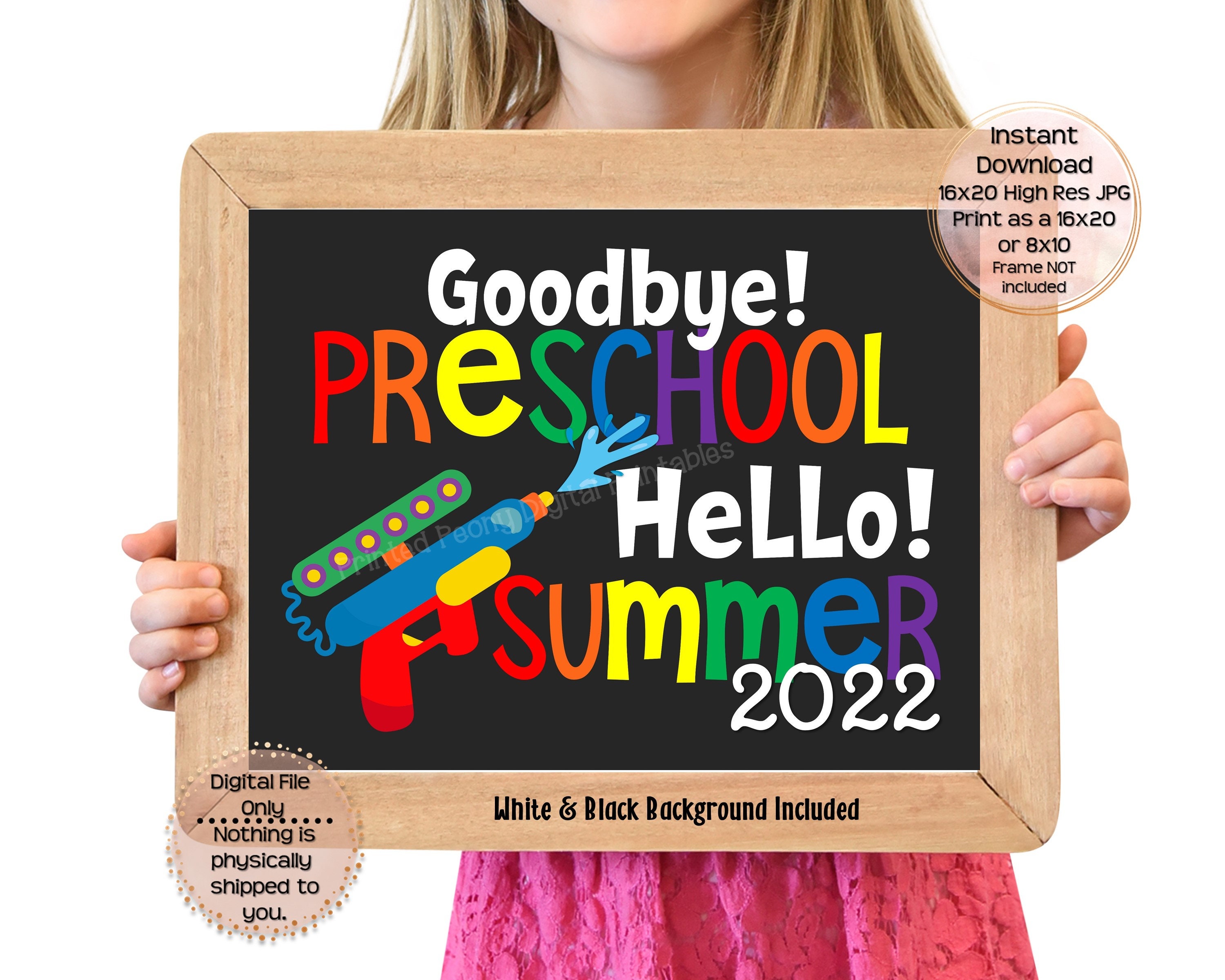 Last Day of Preschool Printable Sign End of School Sign Pre-k - Etsy
