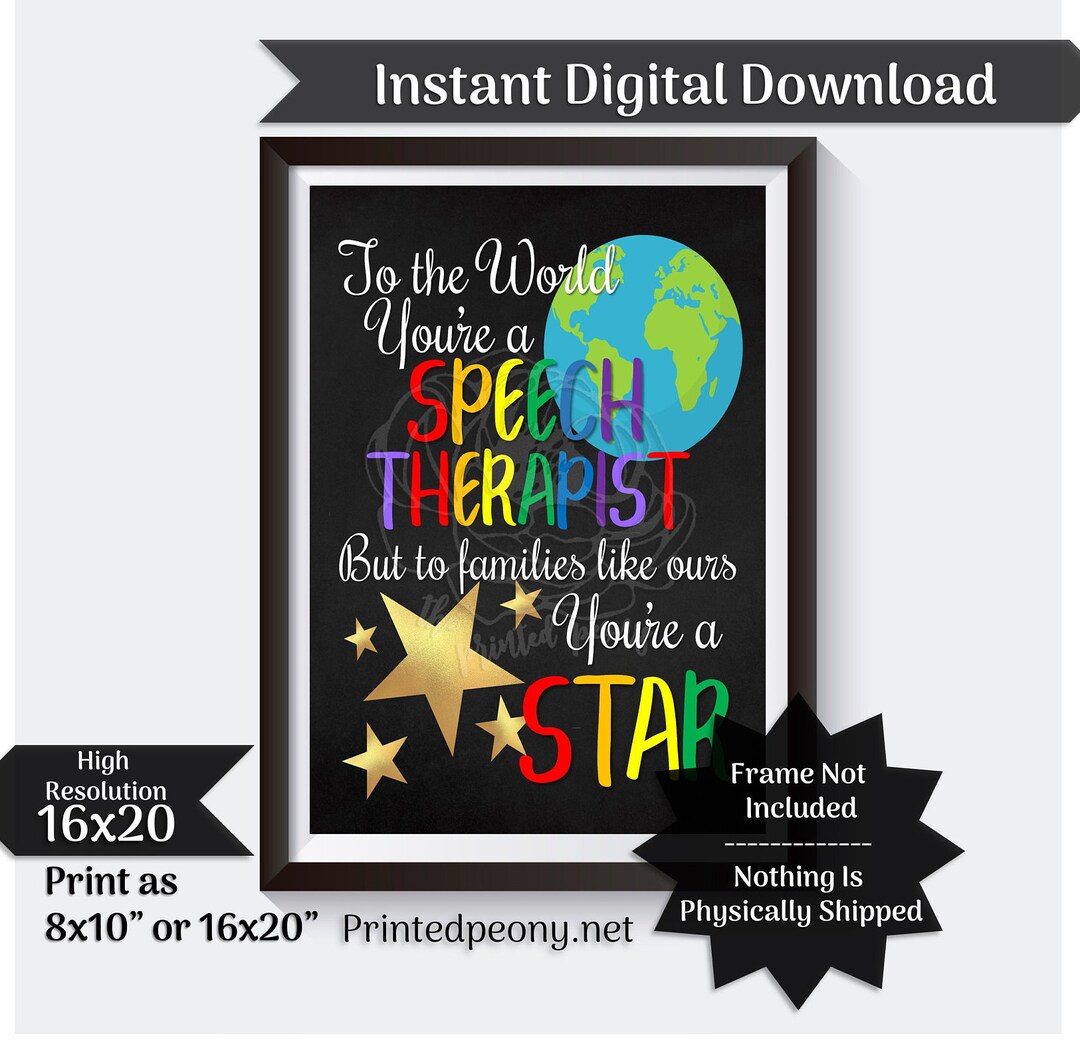 Speech Therapist Gift Gift for Speech Therapist Thank You Gift ...