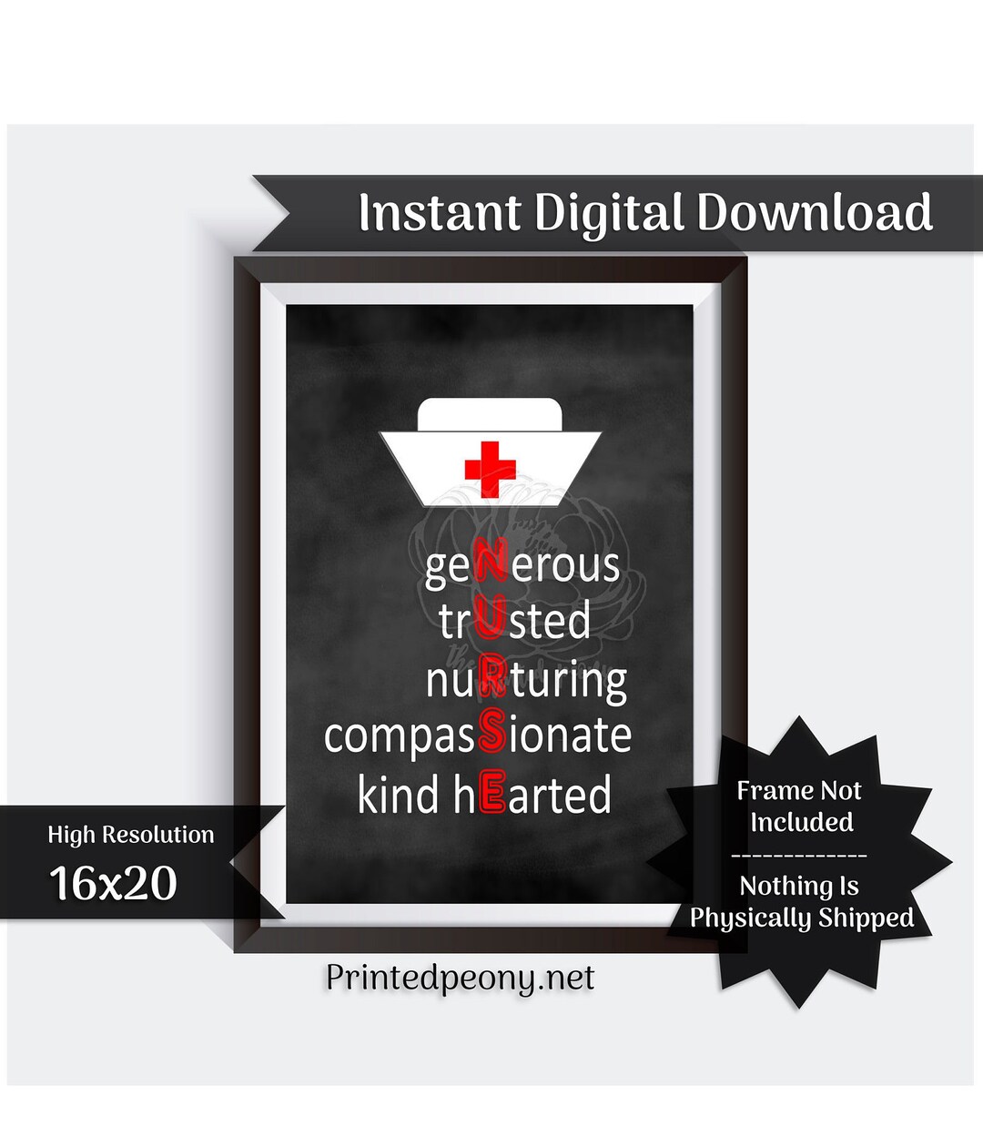 Nurse Wall Art Chalkboard Nursing Student RN Gift LPN Gift Subway Art ...