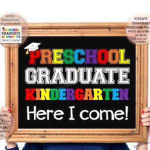 Last Day of Preschool Printable Sign End of School Sign Preschool Photo ...