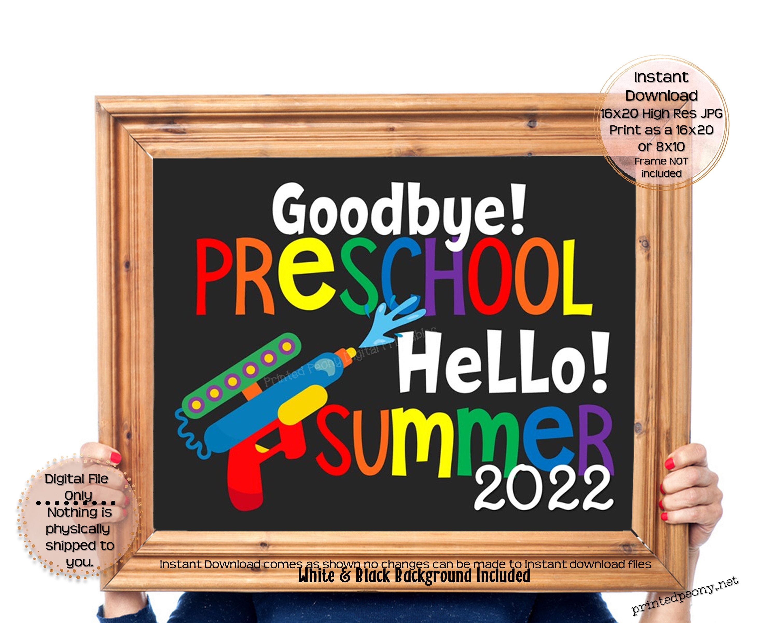 Last Day of Preschool Printable Sign End of School Sign Pre-k - Etsy