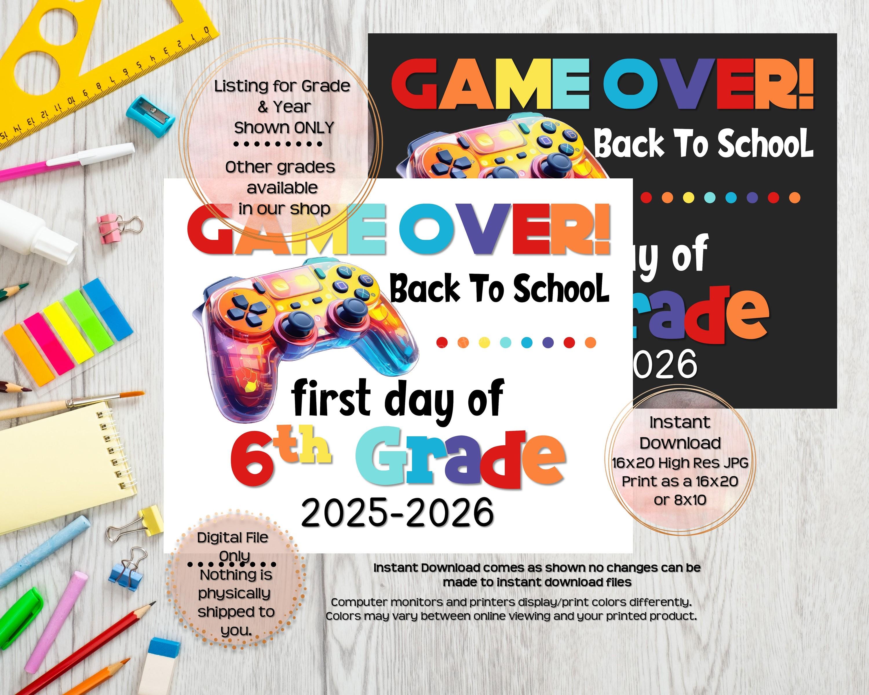 First Day of Sixth Grade Printable Sign 1st Day of School Sign 6th ...