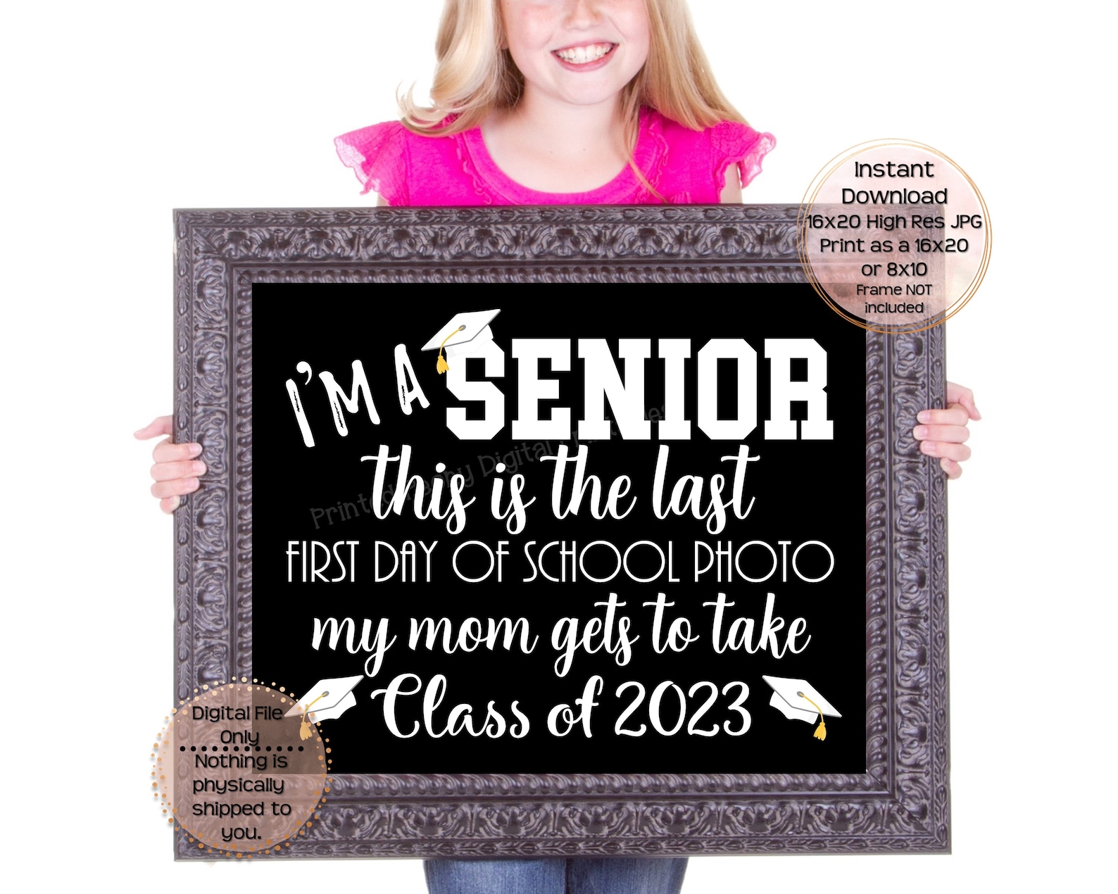 First Day of Senior Year Printable Sign First Day of School - Etsy
