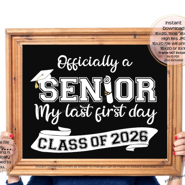 Officially a Senior - Etsy