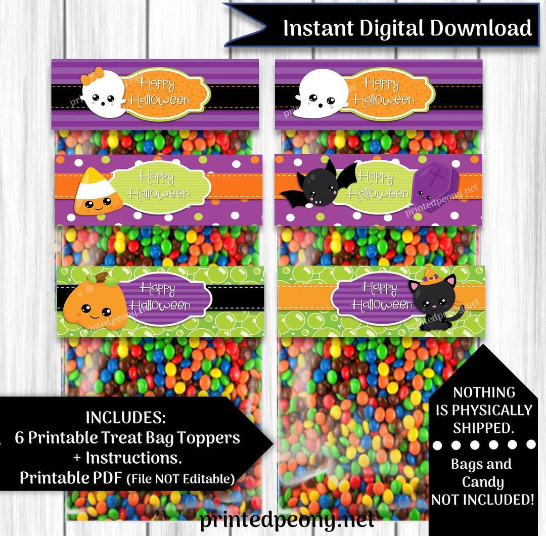 Halloween Treat Bag Toppers Halloween Party Favors Treat Bags Halloween ...