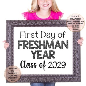 First Day of Ninth Grade Printable Sign First Day of School Sign 9th ...