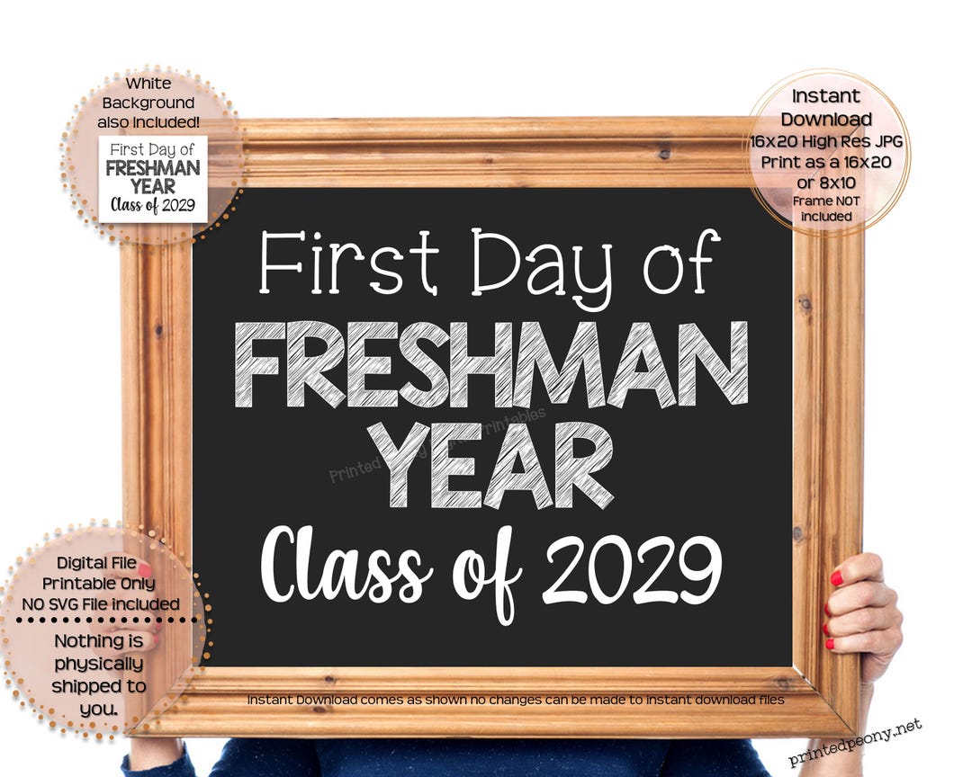 First Day of Ninth Grade Printable Sign First Day of School Sign 9th ...