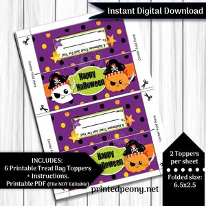 Halloween Treat Bag Toppers Halloween Party Favors Treat Bags Halloween ...