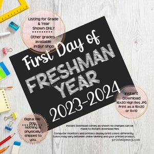 First Day of Ninth Grade Printable Sign First Day of School Sign 9th ...