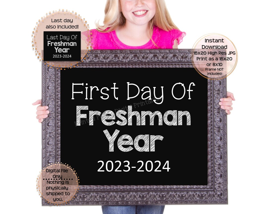 First Day of Ninth Grade Printable Sign First Day of High - Etsy