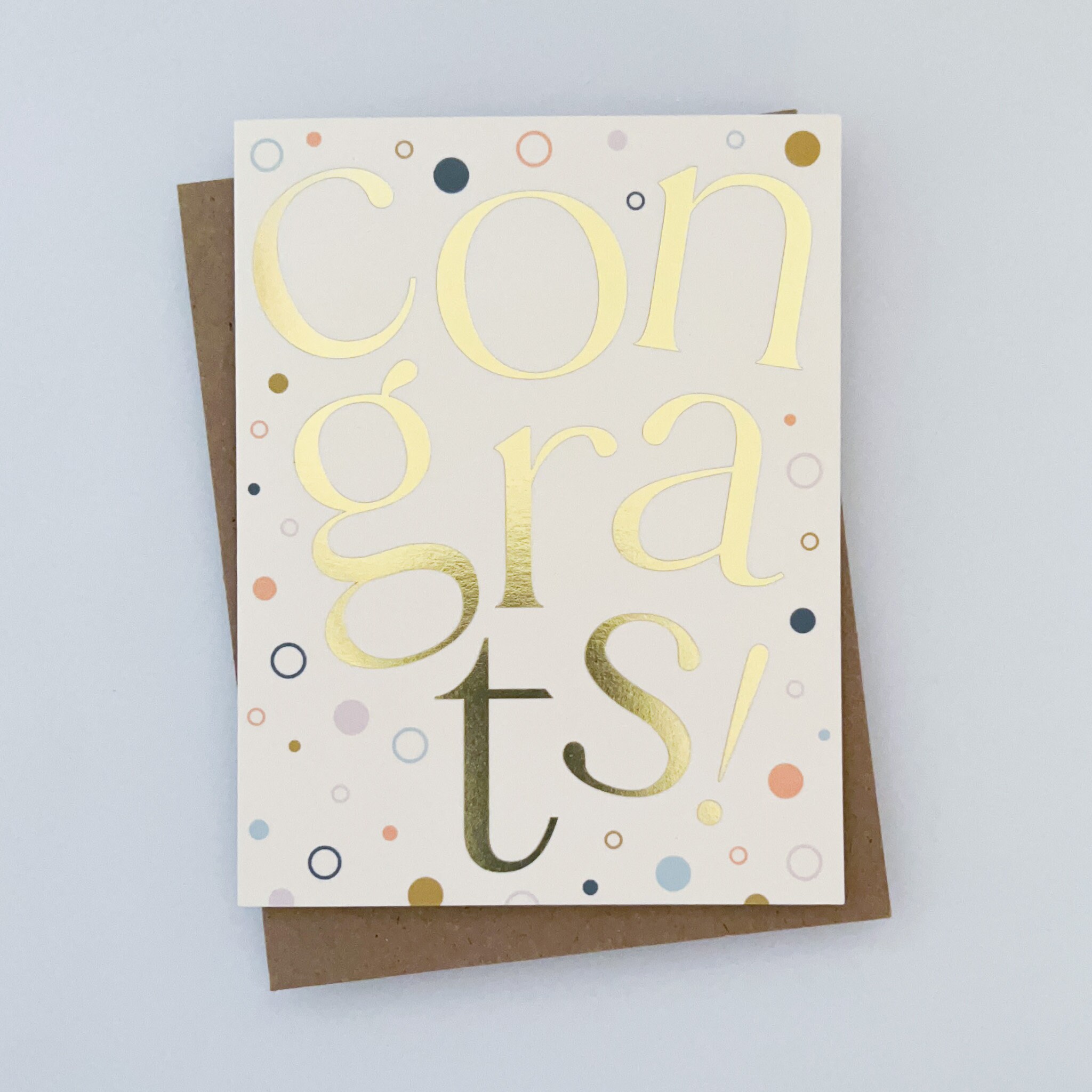 Congrats Gold Foil Card - Etsy
