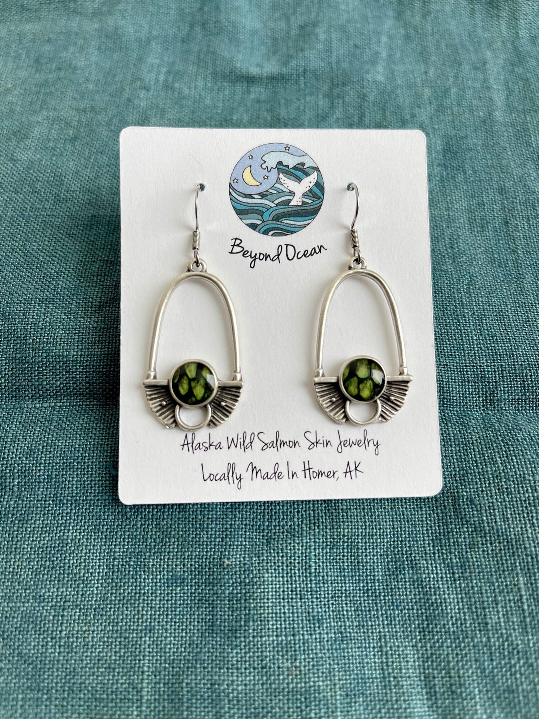 Wild Alaska Salmon Jewelry/ Salmon Earrings/ Ocean Jewelry/ Fish Scale ...
