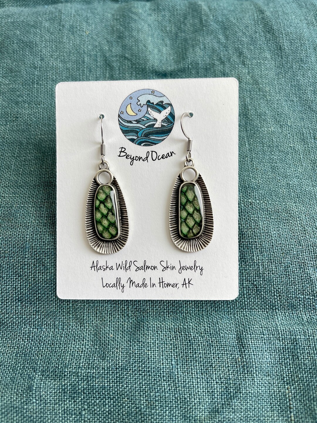Alaska Wild Salmon/ Fish Skin Jewelry/ Fish Skin/ Ocean Jewelry ...