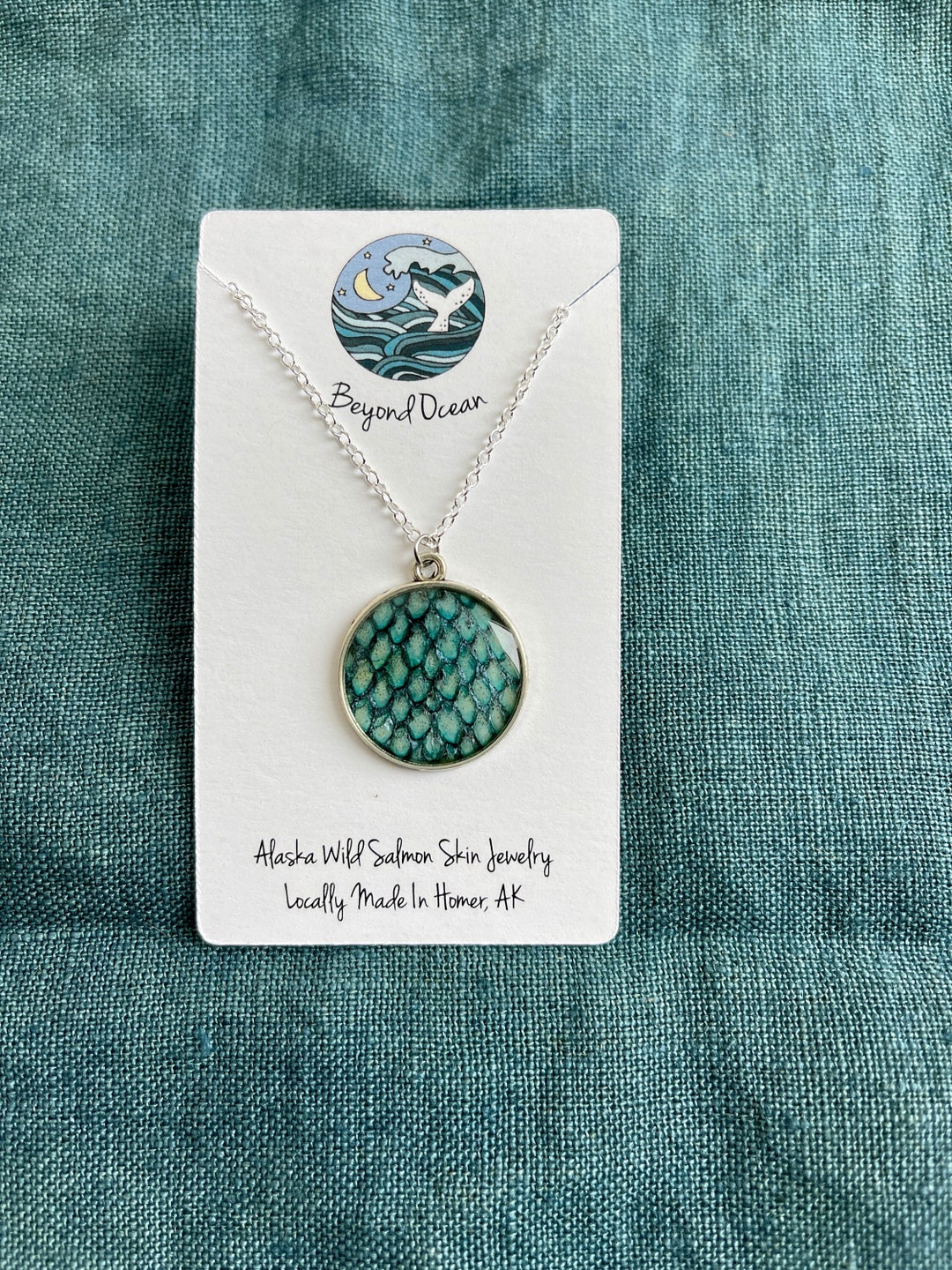 Alaska Wild Salmon/ Salmon Skin Necklace/ Fish Skin Jewelry/ Wild ...