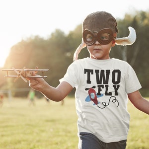Two Fly Shirt 2nd Birthday Shirt Airplane Birthday Shirt | Etsy