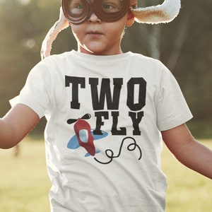 Two Fly Shirt 2nd Birthday Shirt Airplane Birthday Shirt - Etsy
