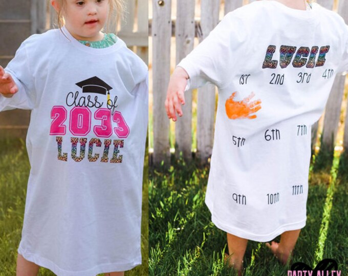 Class of your Year With Name on Youth or Adult Size Shirts Optional K ...